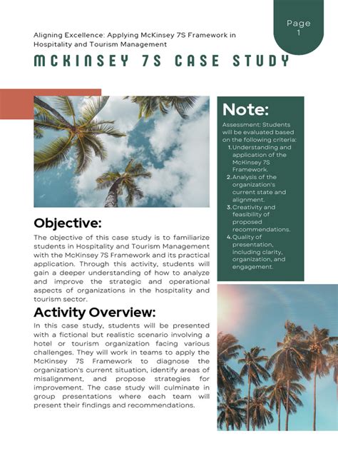 Aligning Excellence Applying Mckinsey 7s Framework In Hospitality And Tourism Management
