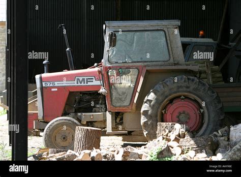 Tractor In Storage Stock Photo Alamy