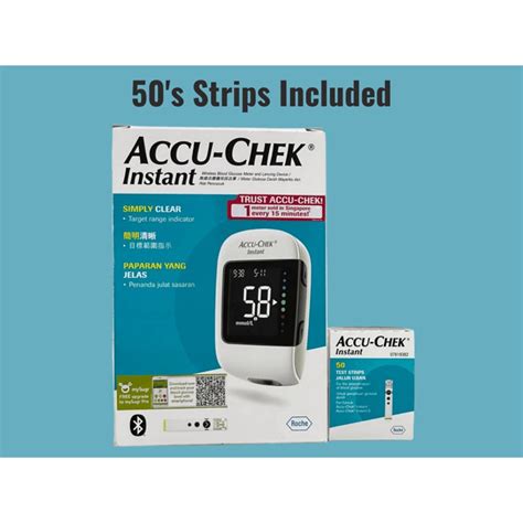 Accu Chek Instant Meter Set Mmol L Includes 50s Test Strips Shopee Singapore