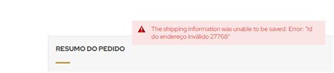 Magento2 The Shipping Information Was Unable To Be Saved Verify The