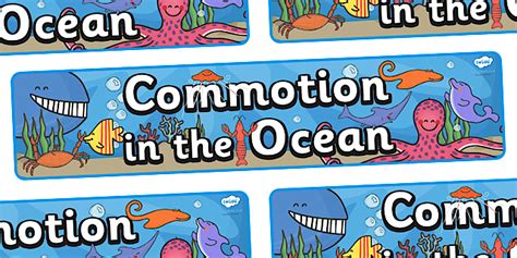 Commotion In The Ocean Display Banner Twinkl