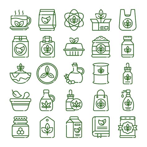 친환경 아이콘 프리미엄 벡터