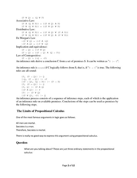 SOLUTION 1 Propositional And Predicate Calculus Studypool