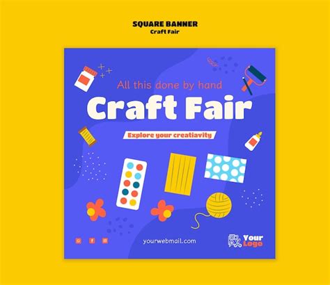 Free Psd Craft Fair Template Design