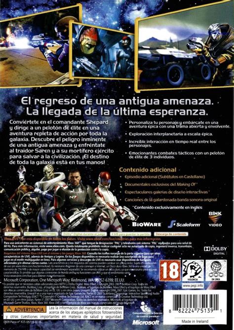 Mass Effect 2007 Xbox 360 Box Cover Art Mobygames