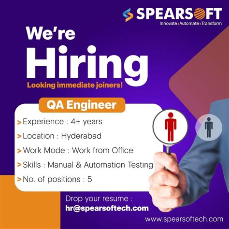 hi all we are hiring for qa automation engineers for hyderabad