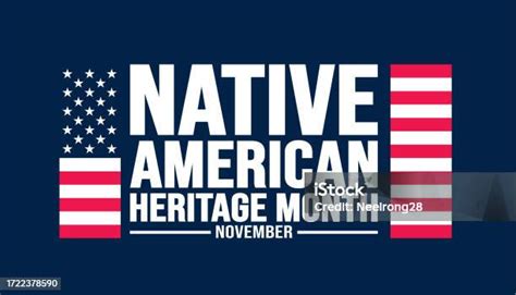 11월은 미국 국기가 있는 아메리카 원주민 유산의 달 다채로운 배경 템플릿입니다 아메리칸 인디언 문화 미국에서 매년 축하합니다 배너 플래카드 카드 포스터 디자인 템플릿에