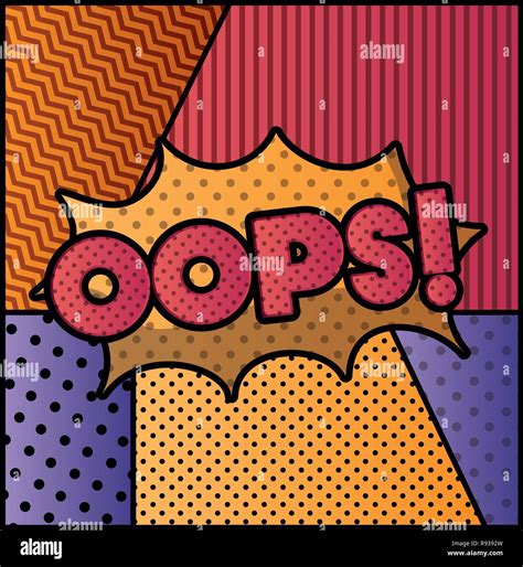 Expression Bubble With Oops Pop Art Style Stock Vector Image Art Alamy