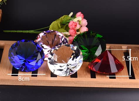 Badu Bg Розов кристален диамант 80 мм Подарък за рожден ден Брояч Декорация Маникюр Дисплей