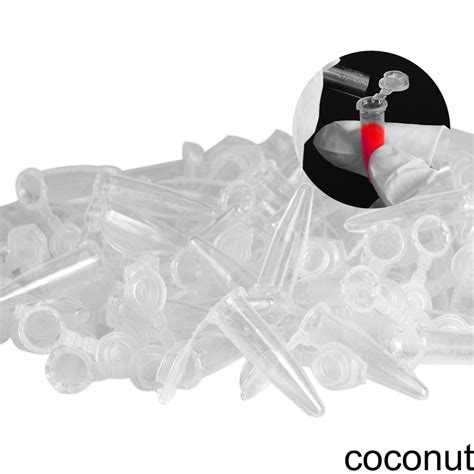 [coco] 100 Pieces Pp Centrifuge Tube Single Use Portable Leakproof Microcentrifuge Tubes Samples