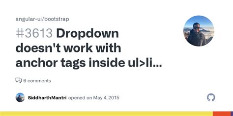 Dropdown Doesnt Work With Anchor Tags Inside Ulli Elements · Issue 3613 · Angular Ui