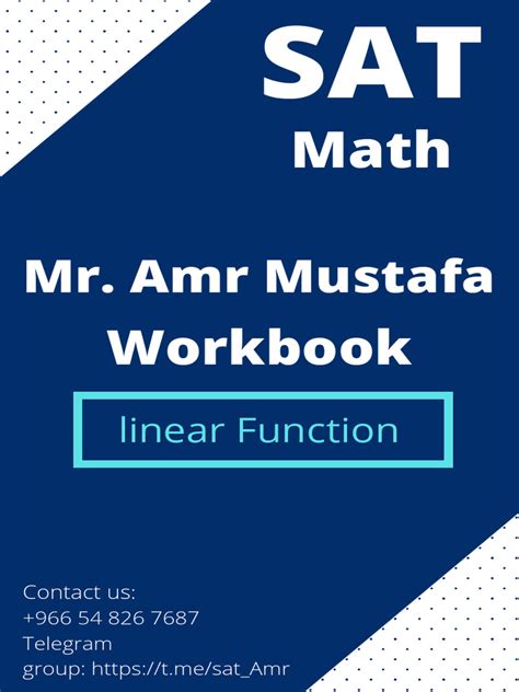 1 Linear Function Mr Amr Mustafa Pdf Slope Elementary Mathematics