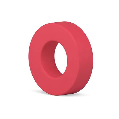 Circular Red Ring Glossy Frame Geometric Decorative Foundation Vertical Design Element 46150867