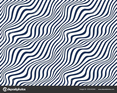 Abstract Lines Seamless Pattern With Optical Illusion Vector Ba Stock