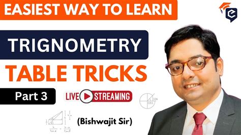 Live Class Trigonometry Table Trick Trigonometry For Beginners By
