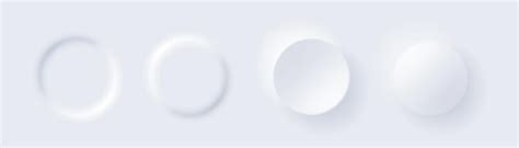 Premium Vector Neumorphism Round Buttons Set Creative Elements For