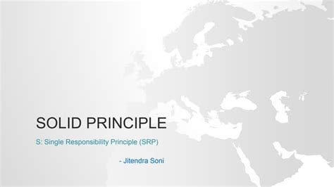 Solid Principle 1 Single Responsibility Principle Srp Ppt