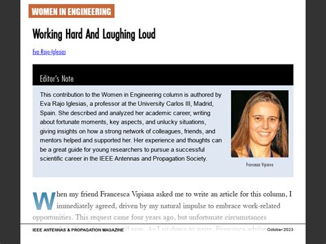 Ieee Antennas And Propagation Magazine October 2023women In Engineering