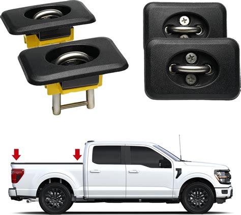 Lax 4 Pcs Tie Down Anchors Pickup Truck Bed Cargo Retractable Hook