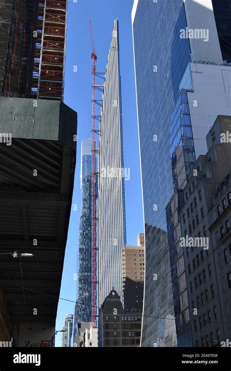 Billionaires Row Midtown Manhattan Towering Over Central Park The