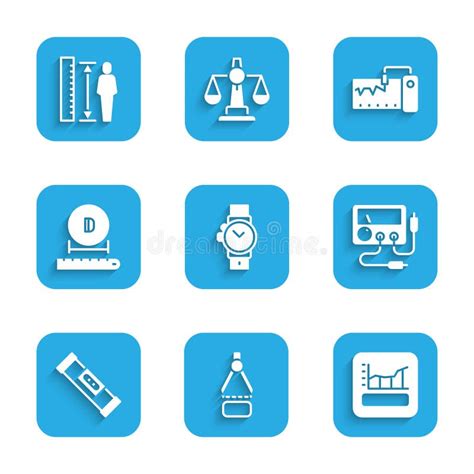 Set Wrist Watch Drawing Compass Graph Schedule Chart Diagram Multimeter Voltmeter