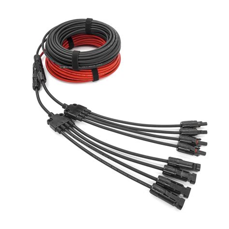 Pv Cable Connector Pv004 4t1 Y Branch Solar Panel Electrical Wire Connector Solar Wire