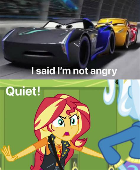 Sunset Shimmer Tells Jackson Storm To Be Quiet By Jacksontormbaymaz On