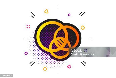Ikon Diagram Euler Tanda Lingkaran Eulerian Vektor Ilustrasi Stok