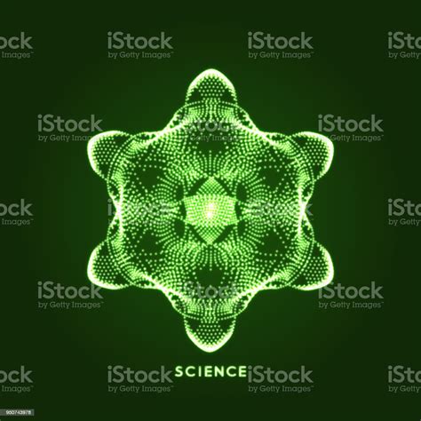 크리스탈입니다 도트와 개체 분자 격자입니다 3d 기술 스타일 입자입니다 벡터 일러스트입니다 화학 및 과학에 대 한 미래의 연결 구조입니다 0명에 대한 스톡 벡터 아트 및