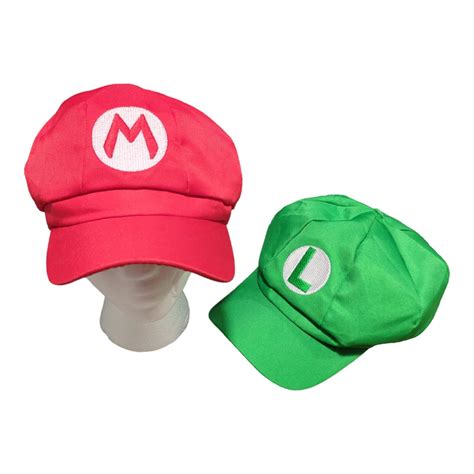 Super Mario Bros Cosplay Hats Mario And Luigi Hallowe Gem