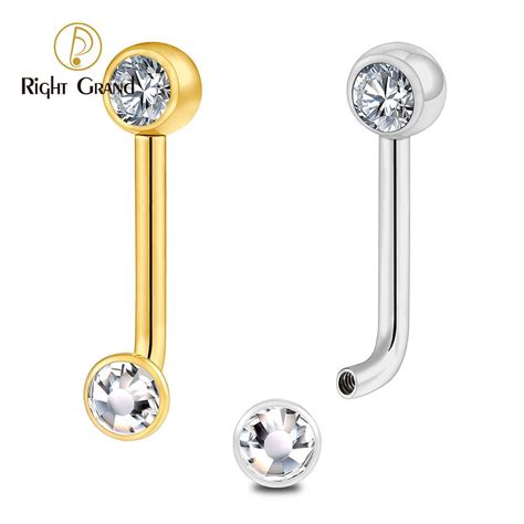 Right Grand Astm F136 Titanium Mirror Ball Bezel Setting Cz Vertical