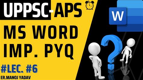 uppsc aps ms word important pyq computer upsc aps computergk youtube