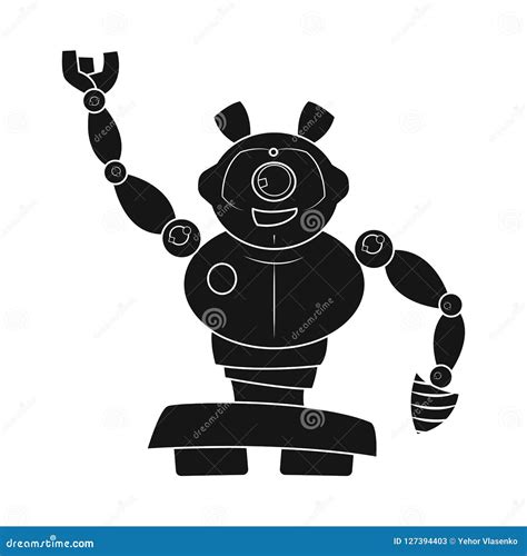 Vector Design Of Robot And Factory Symbol Set Of Robot And Space Stock Symbol For Web Stock