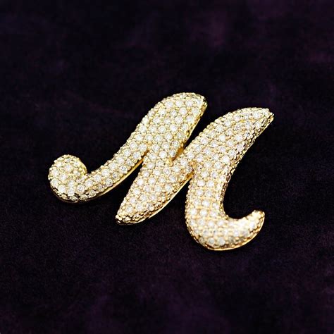 Letter M Gold And Diamond M Initial Diamond Pendant 18ct White Gold