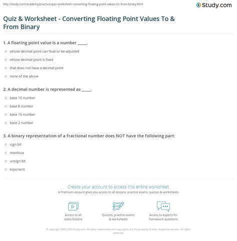 Practice Problems For Binary To Decimal Conversion