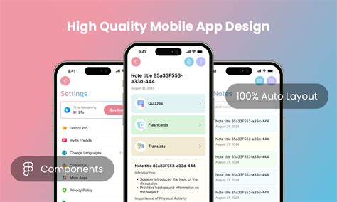 Note Taker Ai Note App UI Kit Figma