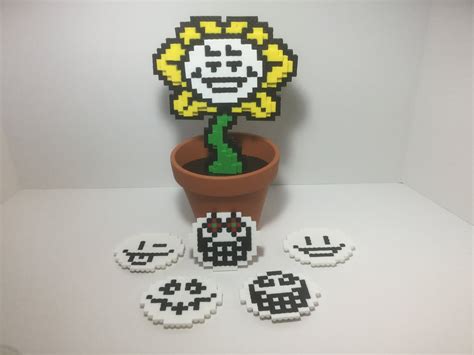 Flowey 3d Potted Plant With 6 Faces Undertale Deltarune Inspired