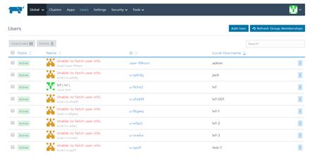 Unable To Fetch User Info · Issue 21417 · Rancherrancher · Github