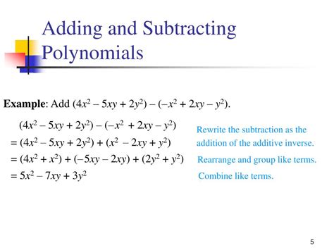 PPT Adding And Subtracting Polynomials PowerPoint Presentation Free Download ID