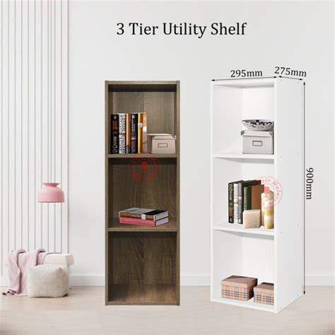 💥ready Stock💥 Diy 3 Tier Bookshelf 4 Tier Bookshelf Book Storage Utility Shelf Bookcase