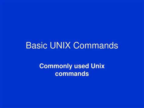ppt basic unix commands powerpoint presentation free download id 4215858