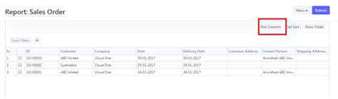 How To Print Selected Column Only In Report Print Formats Frappe Forum