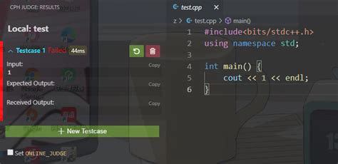 在cph中一直显示faild，但是在终端是可以直接输出的 · Issue 252 · Agrawal Dcph · Github