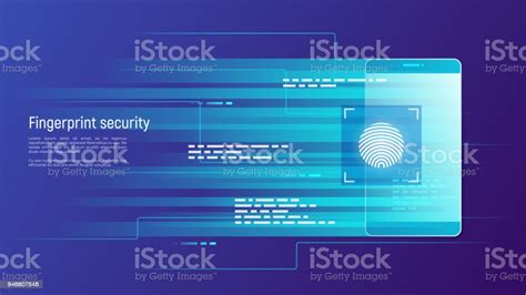Fingerprint Security Access Control Authorization And Identification Vector Concept Stock