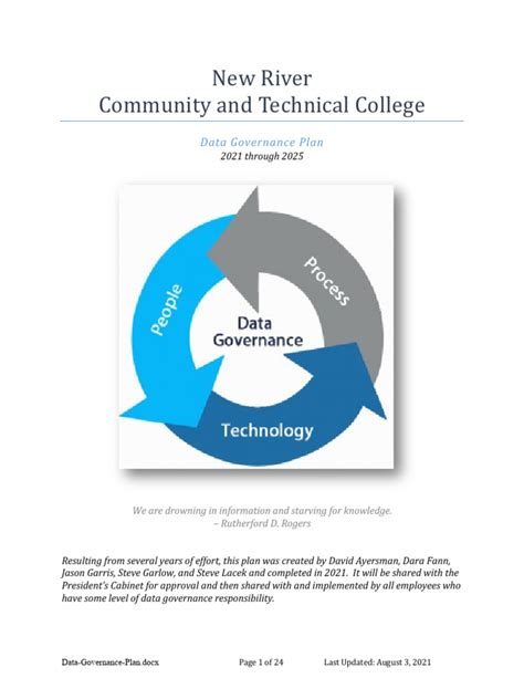 Data Governance Implementation Plan Pdf Governance Information Security