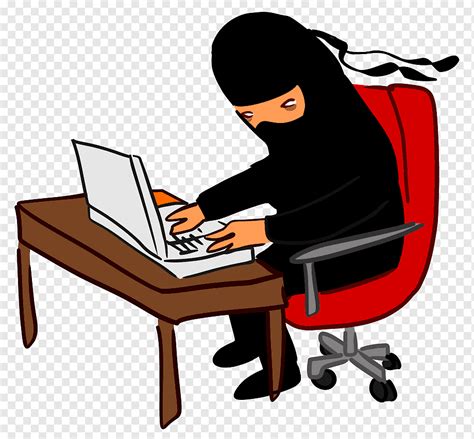 Ninja Computer Computer Worker S Furniture Reading Computer Png Pngwing