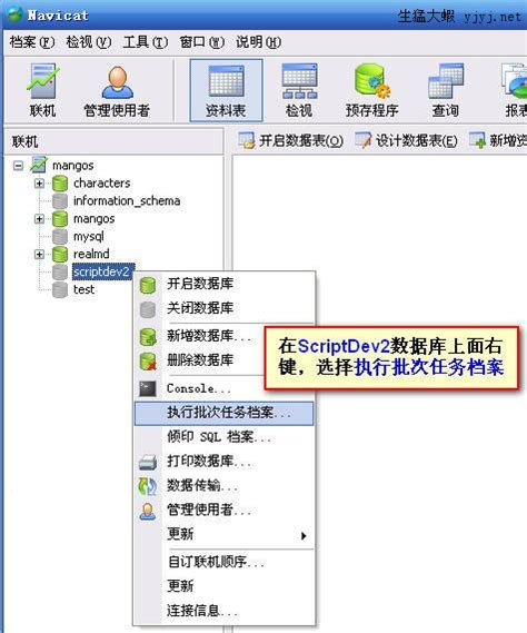 Mangos数据库导入教程 生猛大蝦