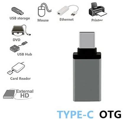 USB Female To Type C Male OTG Adapter Converter For Laptop Type C Devices With OTG Support