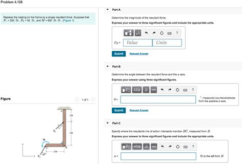 Solved Problem 4 126 Part A Replace The Loading On The Frame