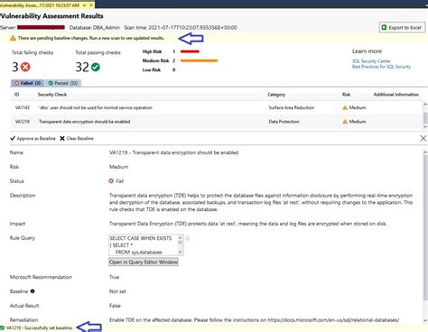 Database Security Testing Using Sql Server Vulnerability Assessments
